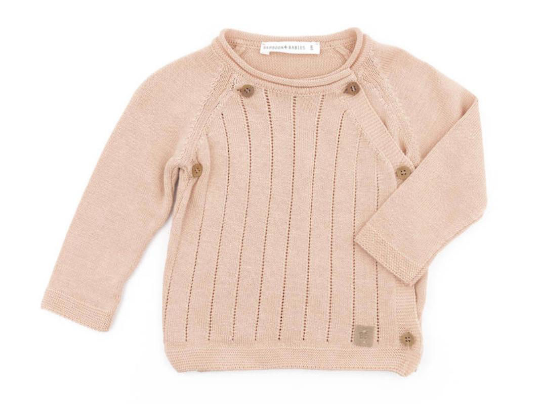 Bamboom maglia incrociata trattini Knitted rosa 467