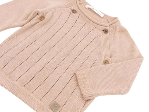 Bamboom maglia incrociata trattini Knitted rosa 467